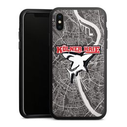 DeinDesign iPhone Xs Handy Premium Silikon H&uuml;lle Handyh&uuml;lle schwarz Case Official Licensed Product K&ouml;lner Haie Ice Hockey Silikon Premium Case