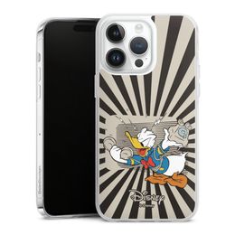 DeinDesign iPhone 14 Pro Max Handy Silikon H&uuml;lle Case transparent Handyh&uuml;lle Official Licensed Product Donald Duck Disney Silikon Case