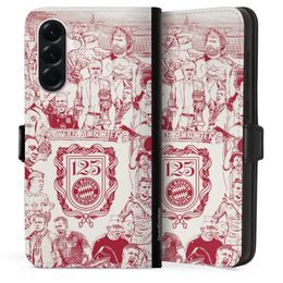 DeinDesign Galaxy A56 5G Handy Klapph&uuml;lle Handyh&uuml;lle aus Kunst Leder schwarz Flip Case Fcb 125 Jahre Fc Bayern M&uuml;nchen Official Licensed Product Sideflip mit 