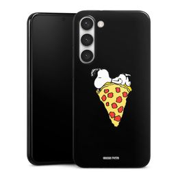 DeinDesign Galaxy S23+ Handy Silikon H&uuml;lle Case schwarz Handyh&uuml;lle Peanuts Pizza Snoopy