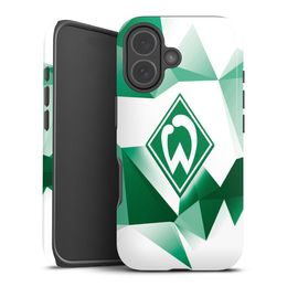 DeinDesign iPhone 17 Handy Panzer Handyh&uuml;lle robuste Outdoor H&uuml;lle Schutzh&uuml;lle gl&auml;nzend Tarnmuster Sv Werder Bremen Official Licensed Product Tough Case