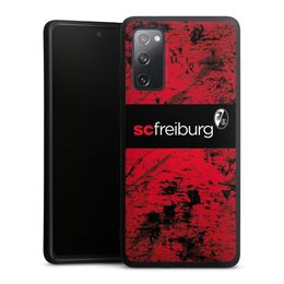 DeinDesign Galaxy S20 FE 5G Handy Premium Silikon H&uuml;lle Handyh&uuml;lle schwarz Case Official Licensed Product Sc Freiburg Logo Silikon Premium Case