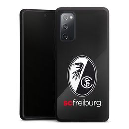 DeinDesign Galaxy S20 FE 5G Handy Premium Silikon H&uuml;lle Handyh&uuml;lle schwarz Case Lettering Sc Freiburg Logo Silikon Premium Case