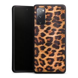 DeinDesign Galaxy S20 FE Handy Premium Silikon H&uuml;lle Handyh&uuml;lle schwarz Case Animal Print Leopard Fur Silikon Premium Case