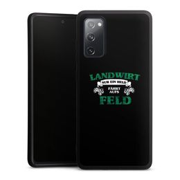 DeinDesign Galaxy S20 FE 5G Handy Premium Silikon H&uuml;lle Handyh&uuml;lle schwarz Case Tractor Farmer Wisdom Silikon Premium Case