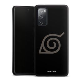 DeinDesign Galaxy S20 FE Handy Premium Silikon H&uuml;lle Handyh&uuml;lle schwarz Case Naruto Shippuden Logo Konoha Silikon Premium Case