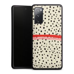 DeinDesign Galaxy S20 FE 5G Handy Premium Silikon H&uuml;lle Handyh&uuml;lle schwarz Case Stripes Kunst Points Silikon Premium Case