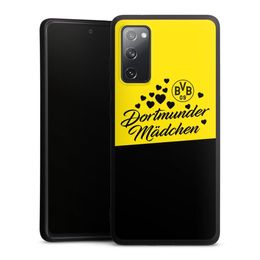 DeinDesign Galaxy S20 FE 5G Handy Premium Silikon H&uuml;lle Handyh&uuml;lle schwarz Case Dortmunder Girl Borussia Dortmund Bvb Silikon Premium Case