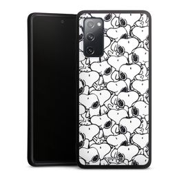 DeinDesign Galaxy S20 FE Handy Premium Silikon H&uuml;lle Handyh&uuml;lle schwarz Case Muster Snoopy Peanuts Silikon Premium Case