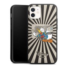 DeinDesign iPhone 12 mini Handy Premium Silikon H&uuml;lle Handyh&uuml;lle schwarz Case Official Licensed Product Donald Duck Disney Silikon Premium Case