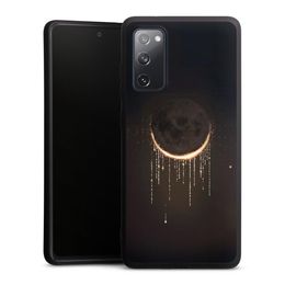 DeinDesign Galaxy S20 FE 5G Handy Premium Silikon H&uuml;lle Handyh&uuml;lle schwarz Case Full Moon Light Moon Silikon Premium Case