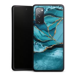 DeinDesign Galaxy S20 FE Handy Premium Silikon H&uuml;lle Handyh&uuml;lle schwarz Case Glitzer Marble Gemstone Silikon Premium Case