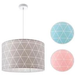 Paco Home Pendelleuchte "Stella 401", wei&szlig;, 1, &Oslash; 45,5cm H: 27cm, Leuchten, Deckenlampe Wohnzimmer Schlafzimmer H&auml;ngelampe Skandi Rauten E27, Pendelleuchte