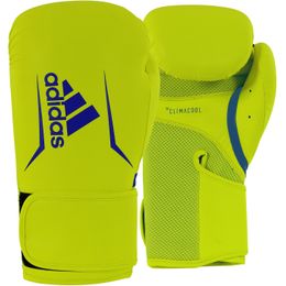 Boxhandschuhe adidas Performance "Speed 100" Gr. 8, gelb (gelb, blau), Boxhandschuhe, 8 8, Obermaterial: 100% Kunstleder