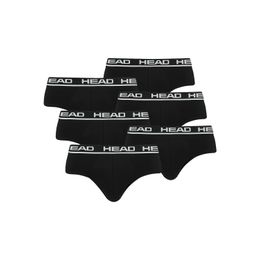 Slip Head "Slip 6er Pack", Damen, Gr. XL, schwarz, Obermaterial: 95% Baumwolle CO. 5% Elasthan EL., Unterhosen Slip