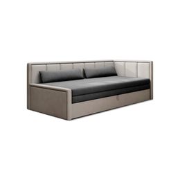 P & B R&eacute;camiere, Anthrazit, Hellgrau, Textil, 214x77x82 cm, Wohnzimmer, Sofas & Couches, Sofas, Recamieren