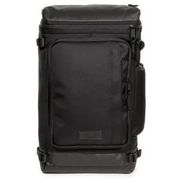 Freizeitrucksack Eastpak "Tecum Top", Damen, Gr. B/H/T: 30cm x 49cm x 20cm, schwarz (cnnct coat), Textil, unifarben, Rucks&auml;cke Freizeitrucksack, Unisex Travelrucksack, Reiserucksack mit Logo-Aufn&auml;her