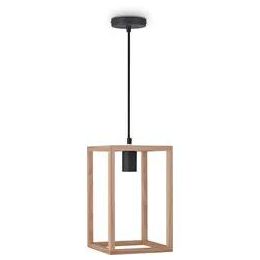 Paco Home Pendelleuchte "BJ&Ouml;RN", schwarz, H: 30cm, Leuchten, LED Pendellampe Wohnzimmer Esszimmer Modern Holz Einflammig E27, Pendelleuchte