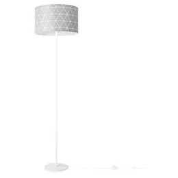 Paco Home Stehlampe "Stella 401", wei&szlig;, 1, &Oslash; 38cm H: 144cm, Leuchten, Standleuchte Wohnzimmer Schlafzimmer E27 Skandi Pink Grau Blau Deko, Stehlampe