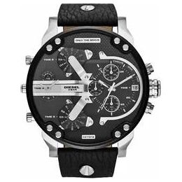 Chronograph Diesel "MR. DADDY 2.0", schwarz, Armbanduhren, Herren, Chronograph, Quarzuhr, Armbanduhr, Herren, Datum, Stoppfunktion, mehrere Zeitzonen