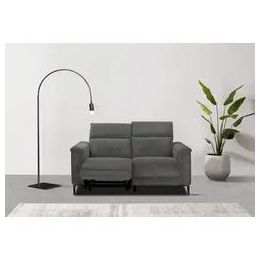 2-Sitzer OTTO HOME "LUND Cord, 160 cm, manuelle o. elektrische Relaxfunktion", grau (anthrazit), B:160cm H:97cm T:100cm, 100% Polyester, Sofas, USB-C bei elektrischer Ausf&uuml;hrung, mit Kopfteilverstellung