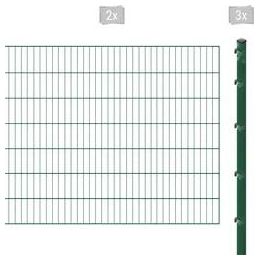 Einstabmattenzaun Arvotec "ESSENTIAL 140 zum Aufschrauben", gr&uuml;n (dunkelgr&uuml;n), H:140cm, Kunststoff, Stahl, Zaunelemente, Zaunh&ouml;he 140 cm, Zaunl&auml;nge 2 - 60 m