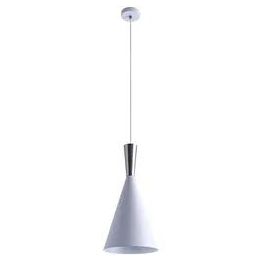 Paco Home Pendelleuchte "JULIET", wei&szlig; (wei&szlig;, metall geb&uuml;rstet), 1, &Oslash; 19cm H: 39cm, Leuchten, Pendelleuchte