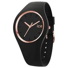 Ice Watch Quarzuhr ICE-WATCH "ICE glam - S37 - 3H", schwarz, Armbanduhren, Damen, Quarzuhr, Armbanduhr, Damenuhr, Silikonarmband, analog