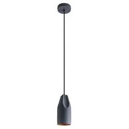 Paco Home Pendelleuchte "HURLEY I", grau, 1, &Oslash; 12cm H: 28,5cm, Leuchten, H&auml;ngelampe Esszimmer K&uuml;chenlampe H&auml;ngend Esstischlampe Innen Gold, Pendelleuchte