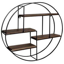 Wohnling WL6.750 Wandregal Schwarz 70 cm x 18 cm x 70 cm