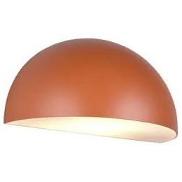 Trio LEUCHTEN Au&szlig;en-Wandleuchte "MAAS, Hauswand Leuchte Downlight kugelf&ouml;rmig Metall Aluminium IP44", apricot, 1, H: 14cm, 1 Stk., Leuchten, exkl 1x E27 max 10W, Breite 27cm H&ouml;he 14cm, Leuchtmittel wechselbar
