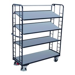 Cordes Etagenwagen mit 4 Holzb&ouml;den RAL 7016 ; VARIOFIT (sw-640.202/AG)