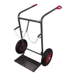 Cordes Stahlflaschenkarre f&uuml;r 2 Flaschen 40-50 L RAL 7016 (fk-1301/AG)