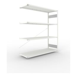META Steckregal Anbauregal S3 CLIP 200 AR 2000 x 1700 x 600 mm lichtgrau + 4 B&ouml;den (185276)