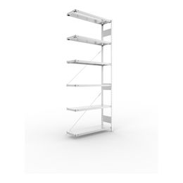 META Steckregal Anbauregal CLIP 150 S3 AR 2500 x 1000 x 300 mm 6 B&ouml;den, verzinkt zerlegte Rahmen (95027)