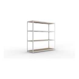 META Weitspannregal Speed Rack 2470 x 2500 x 800 mm verzinkt + 4 Fachebenen + Spanplatten (81130)