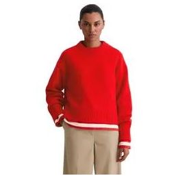 Marc O'Polo Strickpullover MARC O'POLO "mit exklusivem Tragekomfort", Damen, Gr. L, bright rot, Obermaterial: 100% Kaschmir, unifarben, Rundhals, Pullover Strickpullover