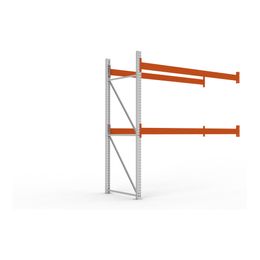 META Palettenregal Anbaumodul Multipal 2700 x 2785 x 1100 mm bis 1000 Kg + Palette verzinkt / rotorange 3 Ebenen (185322)