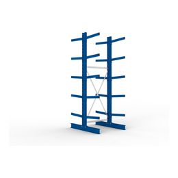 META Kragarmregal Grundregal IPE140 doppelseitig 3000 x 1000 x 1200 mm Enzianblau 10 Kragarmen je St&auml;nder (4026212120332)