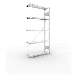 META Steckregal Anbauregal CLIP 150 S3 AR 2000 x 1000 x 300 mm 5 B&ouml;den, verzinkt zerlegte Rahmen (95018)