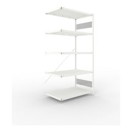 META Steckregal Anbauregal S3 CLIP 150 AR 2000 x 1000 x 600 mm lichtgrau + 5 B&ouml;den (97046)