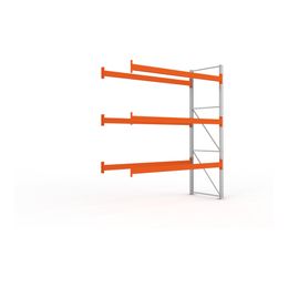 META Palettenregal Anbaumodul Multipal 3300 x 2785 x 1100 mm bis 1000 Kg + Palette verzinkt / rotorange 4 Ebenen (200185328)