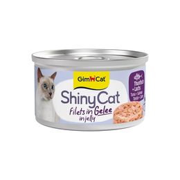 24x70 g GimCat ShinyCat Gelee Thunfisch und Lachs