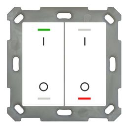 MDT technologies Taster Light 55 2-fach RGBW,rws/gl&auml;,schalt. BE-TAL55T2.B1)