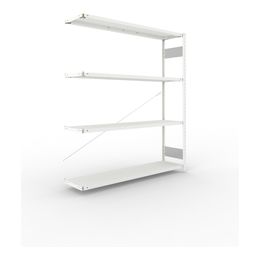 META Steckregal Anbauregal S3 CLIP 200 AR 2000 x 1700 x 400 mm lichtgrau + 4 B&ouml;den (185272)