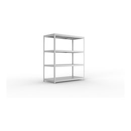 META Weitspannregal Speed Rack 1970 x 1700 x 800 mm verzinkt + 4 Fachebenen + Stahlpaneelen (87014)