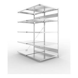 META Steckregal Anbauregal S3 CLIP 230 DAR 2000 x 1000 x 800 mm verzinkt + 2 x 5 B&ouml;den (200180838)