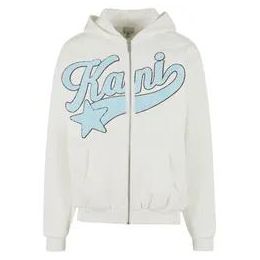 Sweatjacke Karl Kani "Karl Kani Karl Kani Kani Star Logo Os Full Zip Hoodie", Herren, Gr. M, sanftes wei&szlig;, lightblau, 80% Baumwolle, 20% Polyester, Sweatjacken Sweatjacke