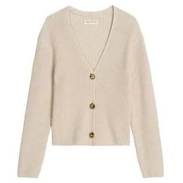 Marc O'Polo Sweatshirt MARC O'POLO "Strickjacke Cardigans Longsleeve 1er Pack", Damen, Gr. L, beige, Obermaterial: 100% Baumwolle CO., Sweatshirts Sweatshirt