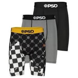 Boxershorts PSD "3 PACK - CHECK DRIP Herren", Herren, Gr. XL, multi, 90% POLYESTER, 10% ELASTHAN, Unterhosen
